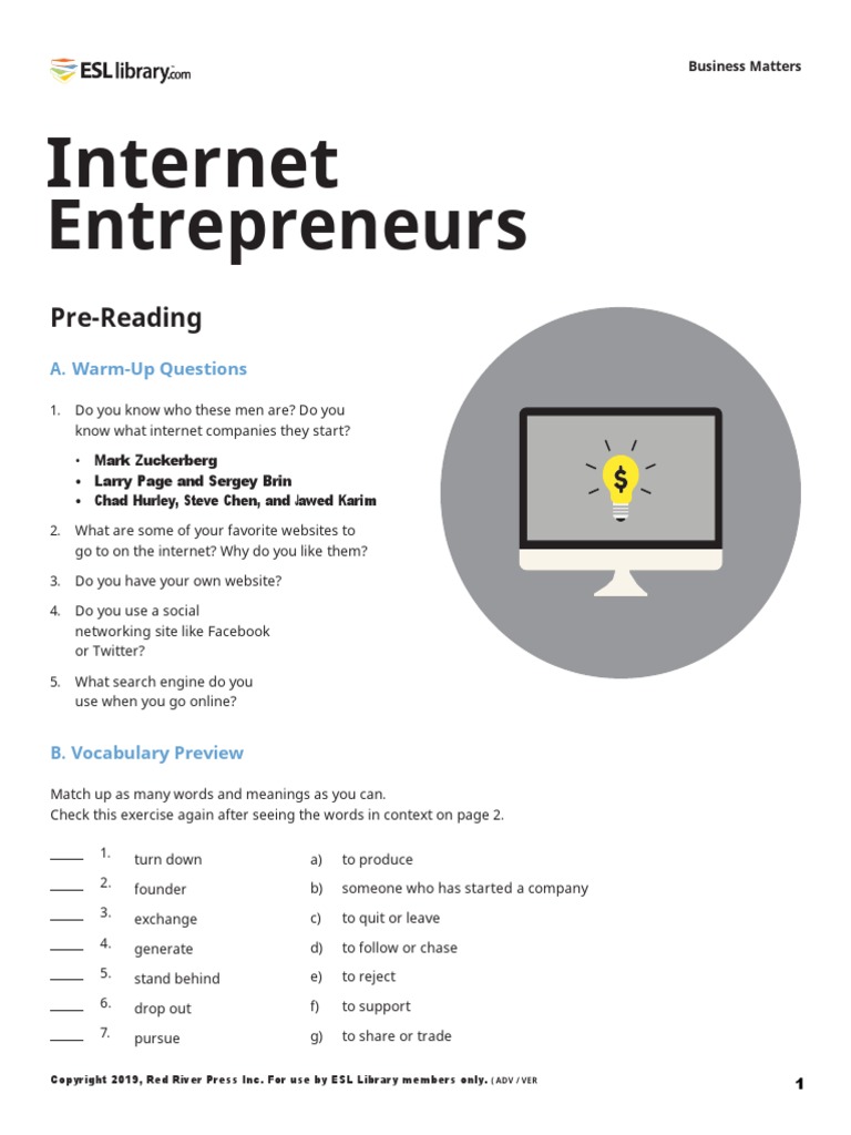 86 Internet-Entrepreneurs US Student | PDF | Mark Zuckerberg | You Tube