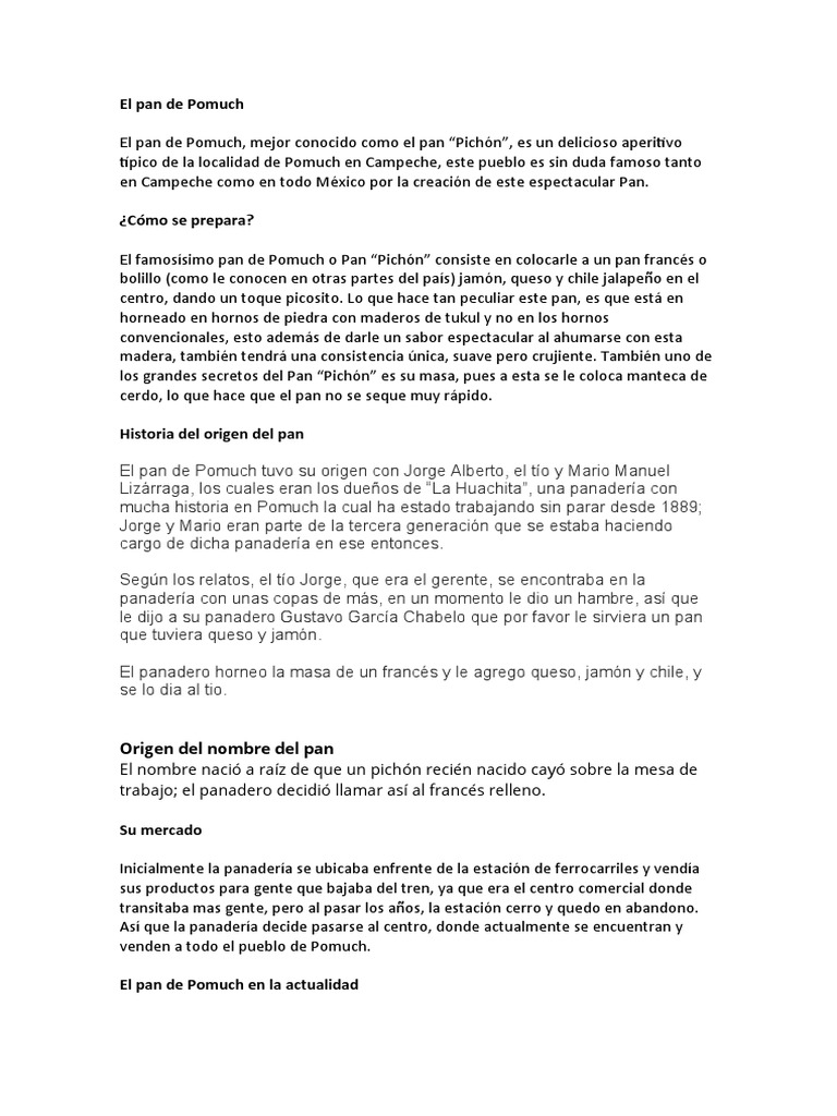 El Pan de Pomuch | PDF | Panes | Panadería