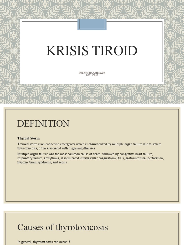 Krisis Tiroid Sadr | PDF