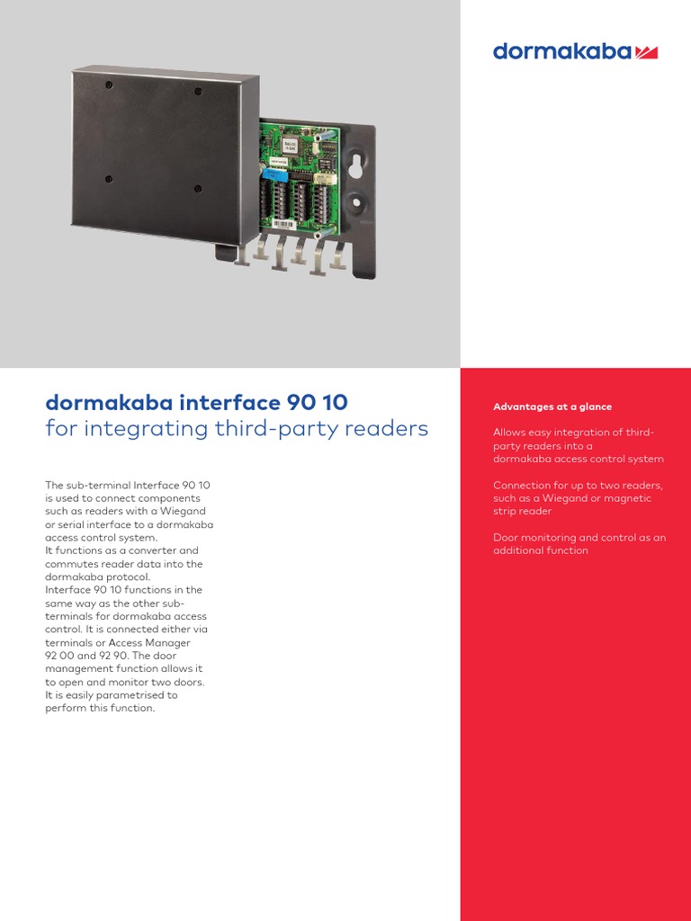 Factsheet Dormakaba Interface 9010 en PDF Data | PDF | Access Control ...
