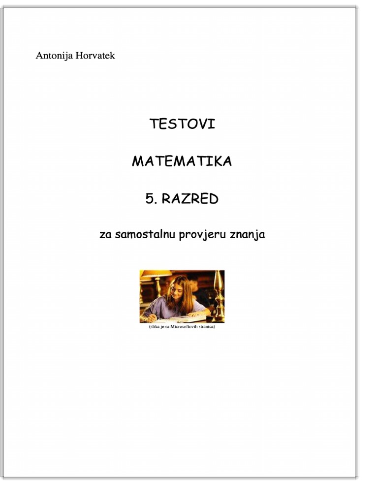 TESTOVI MATEMATIKA 5. RAZRED - PDF | PDF