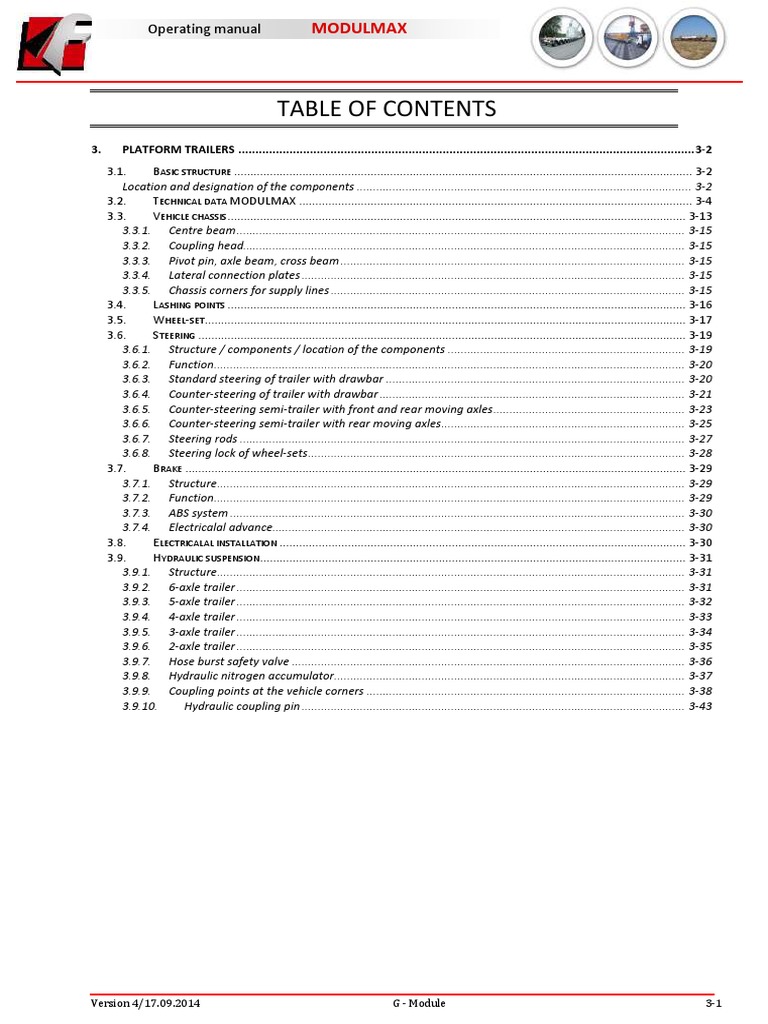 Operating Manual | PDF | Steering | Trailer (Vehicle)