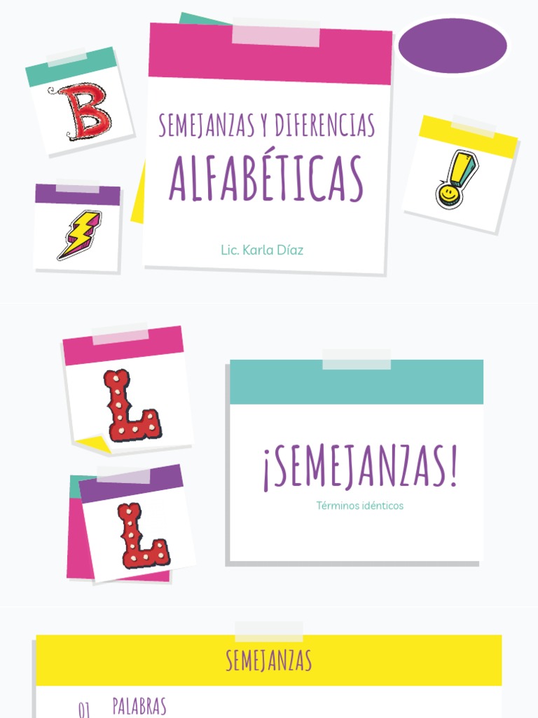 Semejanzas y Diferencias Alfabéticas | PDF | Matemáticas