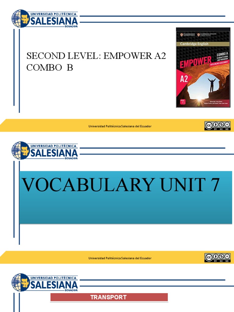 A2.1 Unit 7 Vocabulary Revisado | PDF | Transport | Manufactured Goods