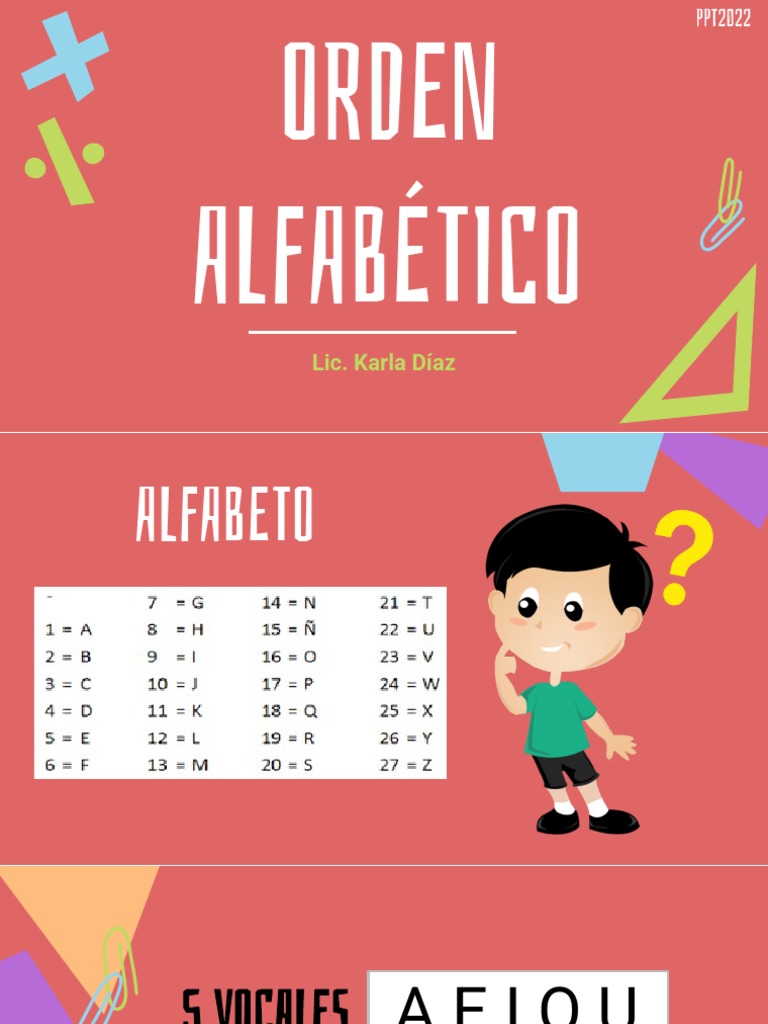 Orden Alfabético | PDF | Notación | Ortografía