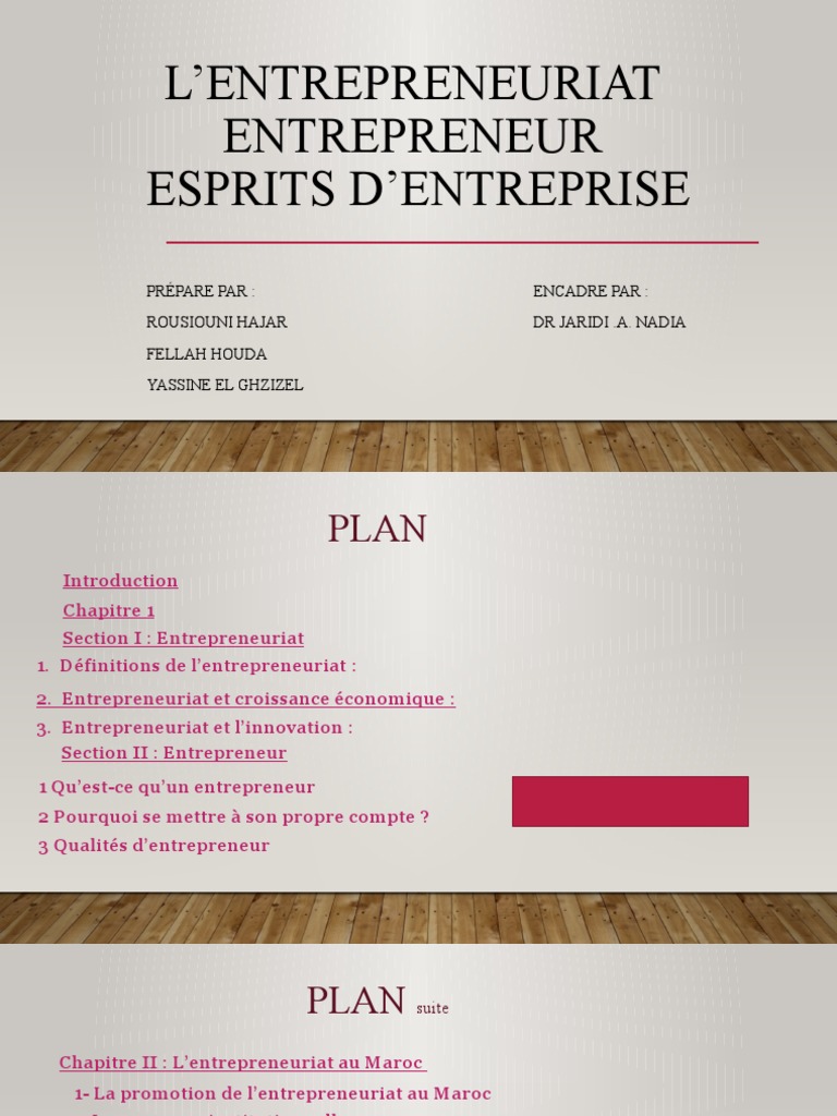 L'Entrepreneuriat | PDF | Entrepreneuriat | Petite ou moyenne entreprise