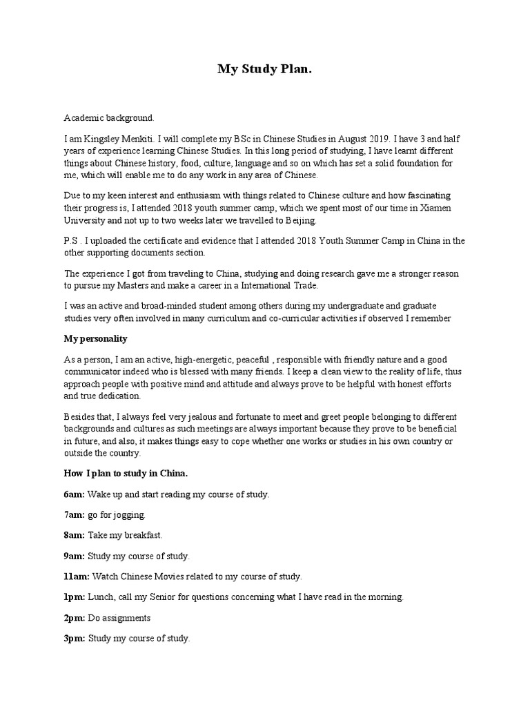 Study Plan-1 | PDF | China | World Politics