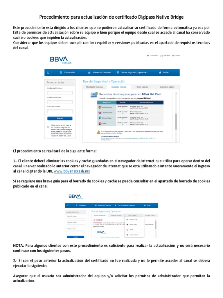 Procedimiento Actualizacion Certificado Digipass Native Bridge WIN ...