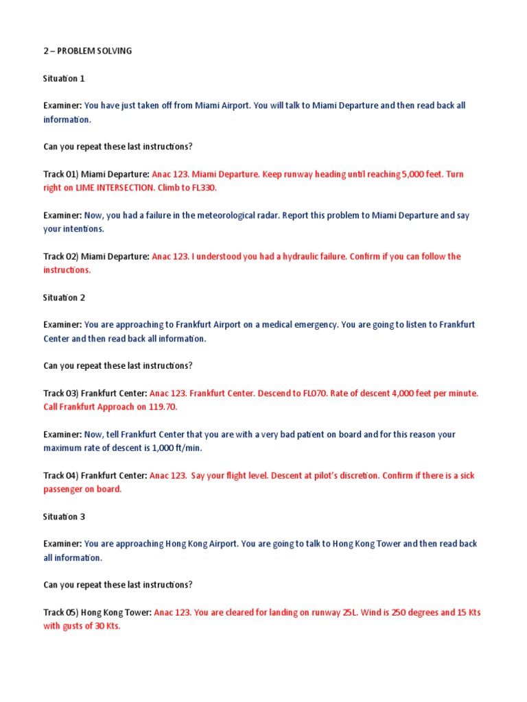 Problem Solving - Practice Test 01 | PDF | Airport | Aviation