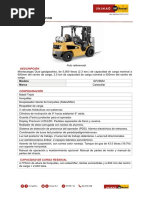 Catalogo Montacargas Fd30t 16 Fg30t 16 Komatsu Caracteristicas Tecnicas ...
