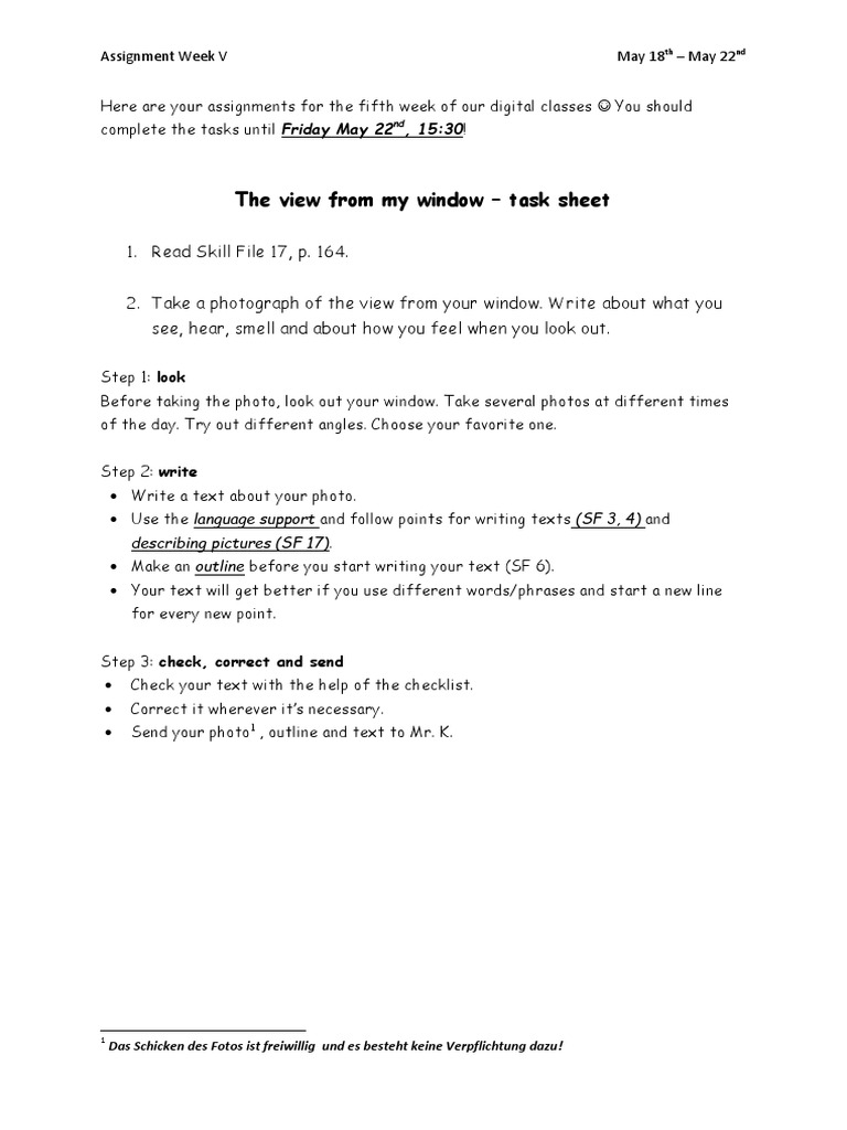 Week V Assignment: Window View Project | PDF