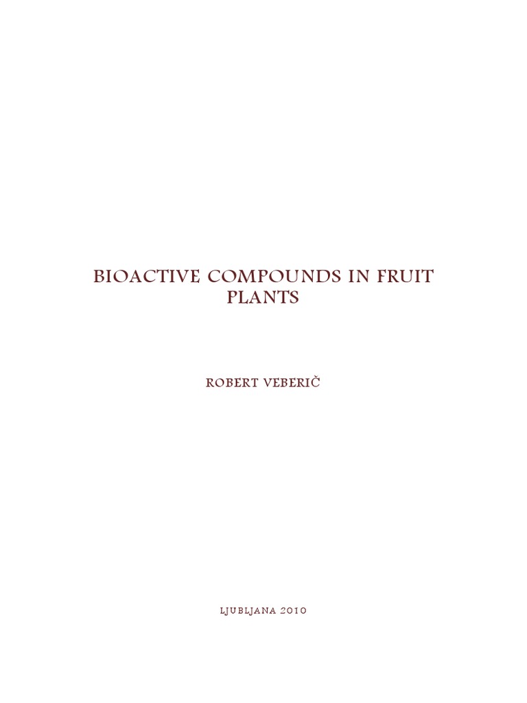 Bioactive Compounds in Fruit Plants - Veberic | PDF | Polyphenol ...