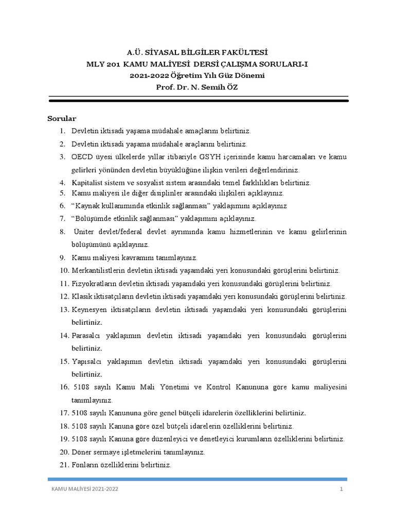 Sorular 2021 Vize | PDF
