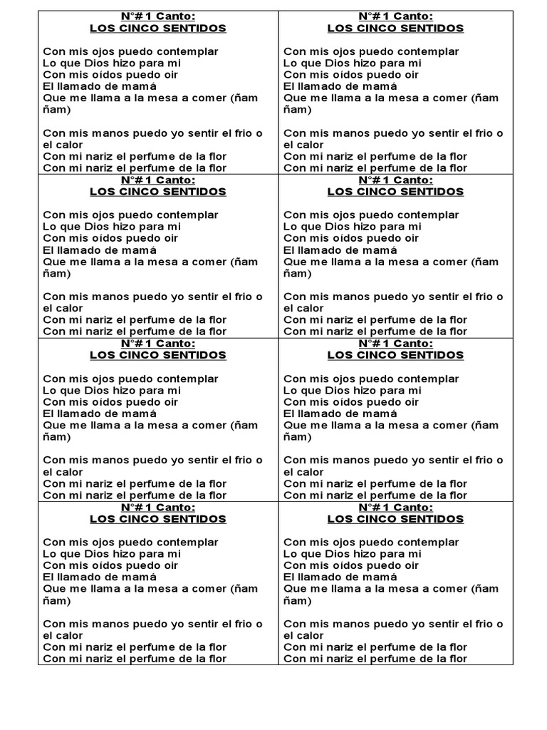 Los Cinco Sentidos | PDF