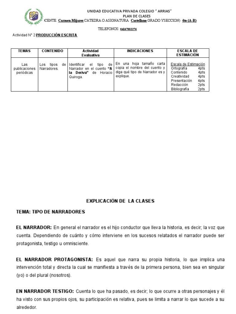 Castellano 4to A-B Activ.# 03 Carmen Mijares | PDF | Cuentos