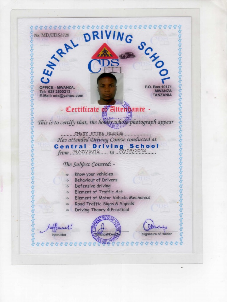 Central Driving School052 | PDF | Transport | Land Transport