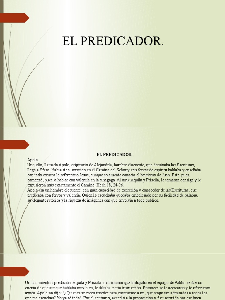El Predicador | PDF | Jesús | Dios