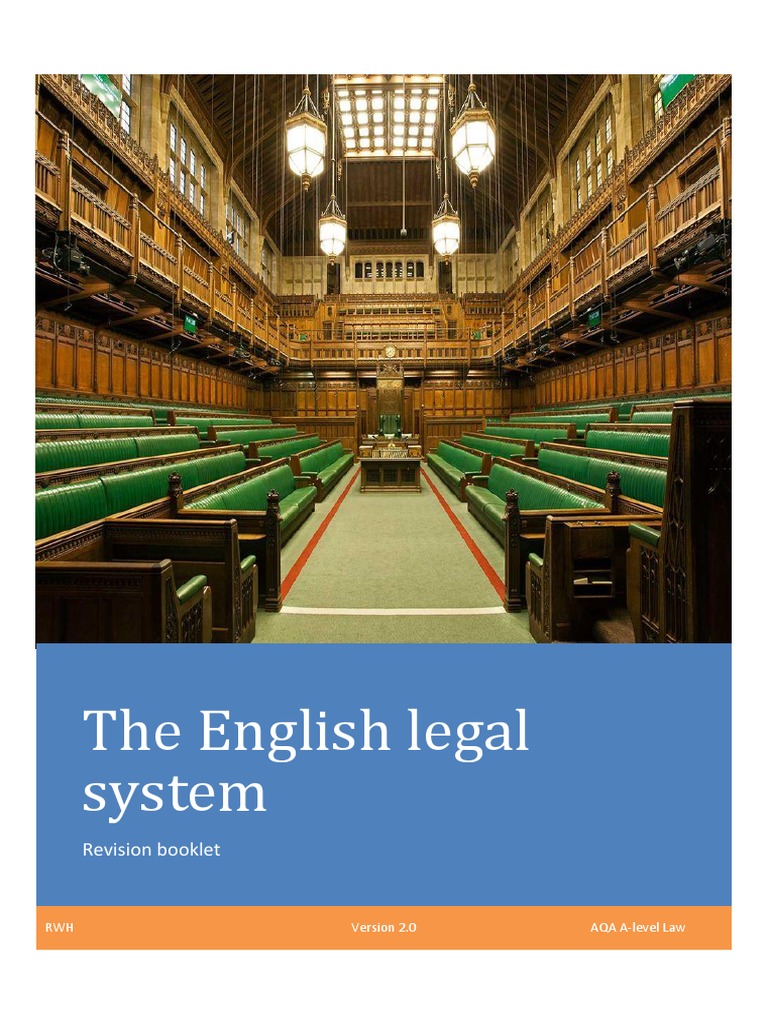 English Legal System | PDF | Bill (Law) | Plain Meaning Rule