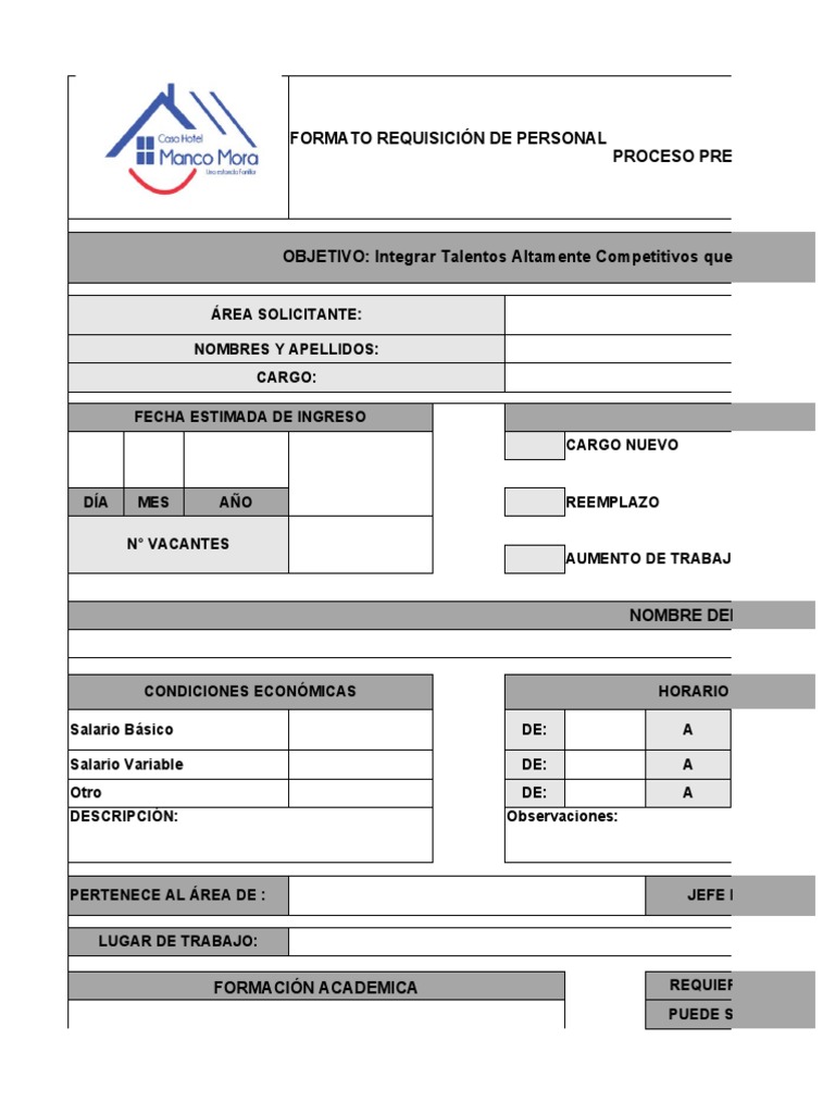 Formato Requisición Personal | PDF