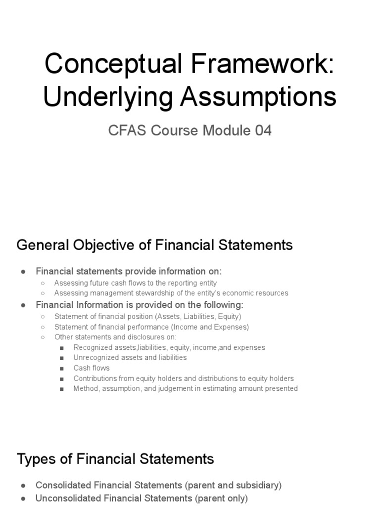 Understanding the Conceptual Framework: Objectives of Financial ...