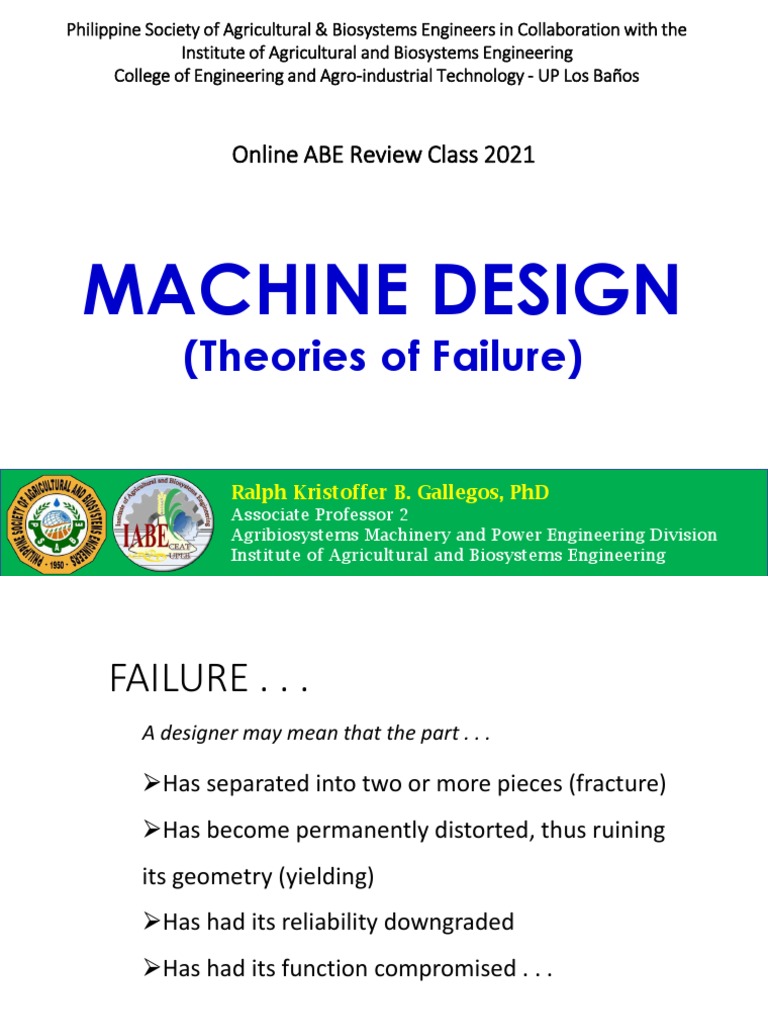 Machine Design: (Theories of Failure) | Download Free PDF | Strength Of ...