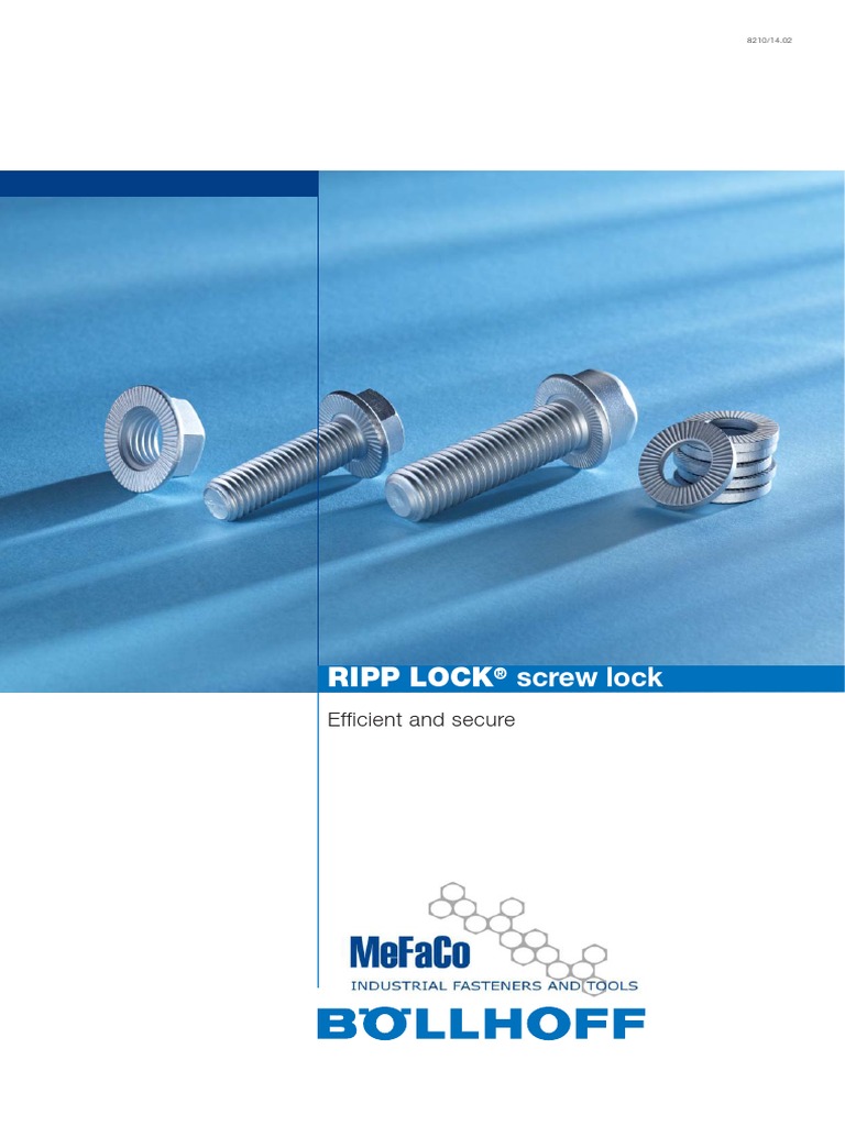 Ripp Lock Screw Lock: Efficient and Secure | PDF | Washer (Hardware ...