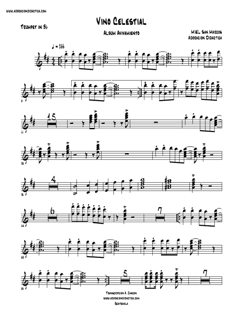 Vino Celestial - Trumpet | PDF