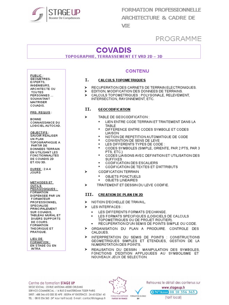 Formation Covadis | PDF