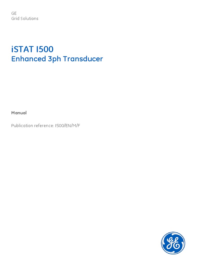 iSTAT I500: Enhanced 3ph Transducer | PDF | Usb | Capacitor