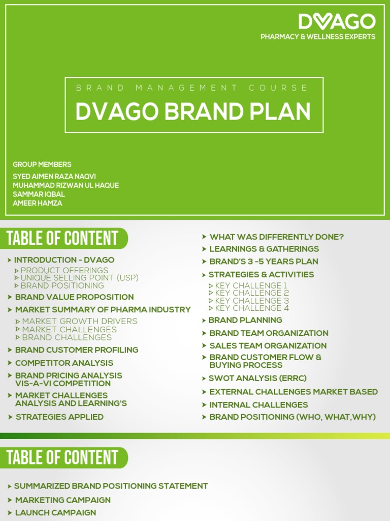 Dvago Brand Plan | PDF | Brand | Pharmacy