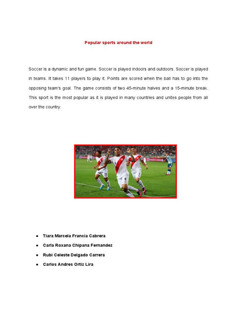 Popular Sports Around The World | PDF