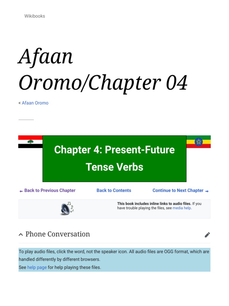 Afaan Oromo-Chapter 04 - Wikibooks, Open Books For An Open World | PDF ...