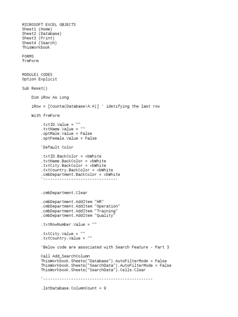 Automated Data Entry UserForm in Excel | PDF | Databases | Boolean Data ...