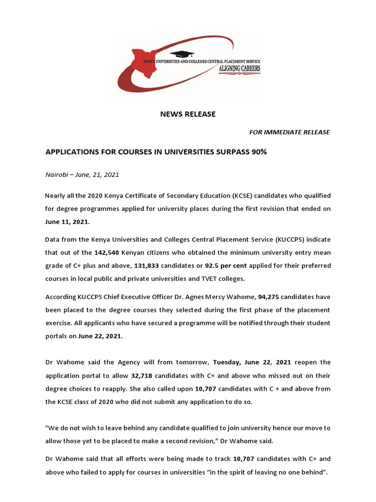 2020 Kcse Placement - Revised 21.06.2021 - B | PDF | Kenya | Academic ...