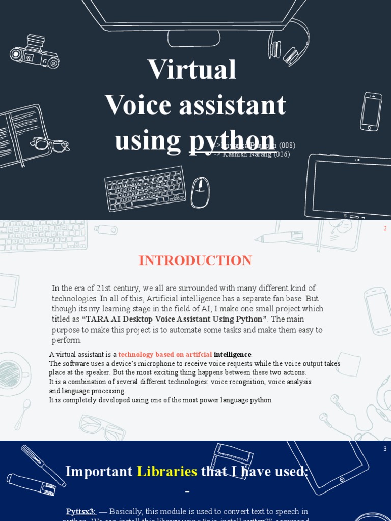 Virtual Assistant Using Python Report - 1 | PDF | Artificial ...