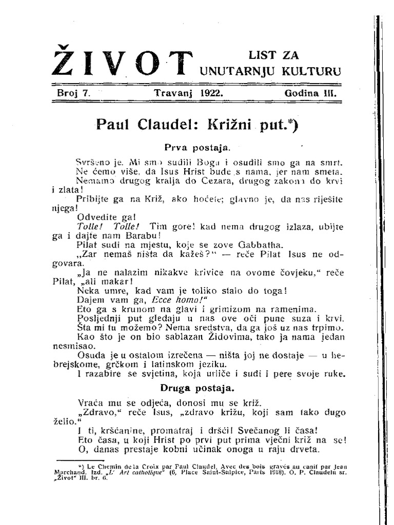 7 1 Paul Claudel Krizni Put | PDF