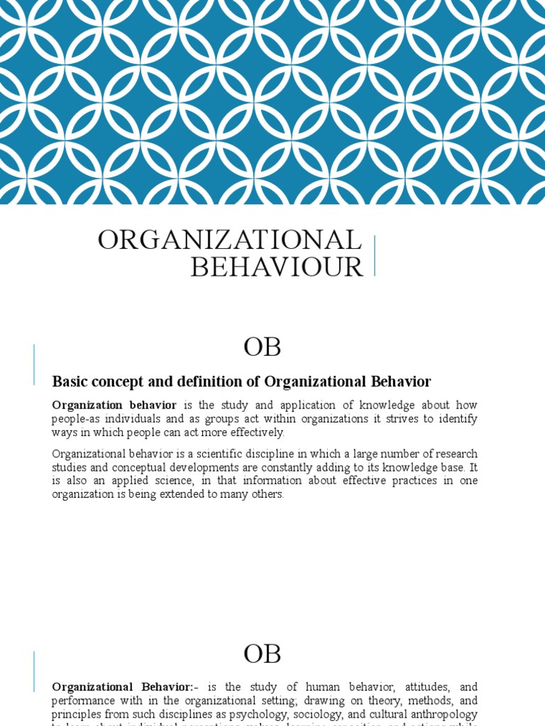 Organizational Behaviour | PDF | Organizational Behavior | Science