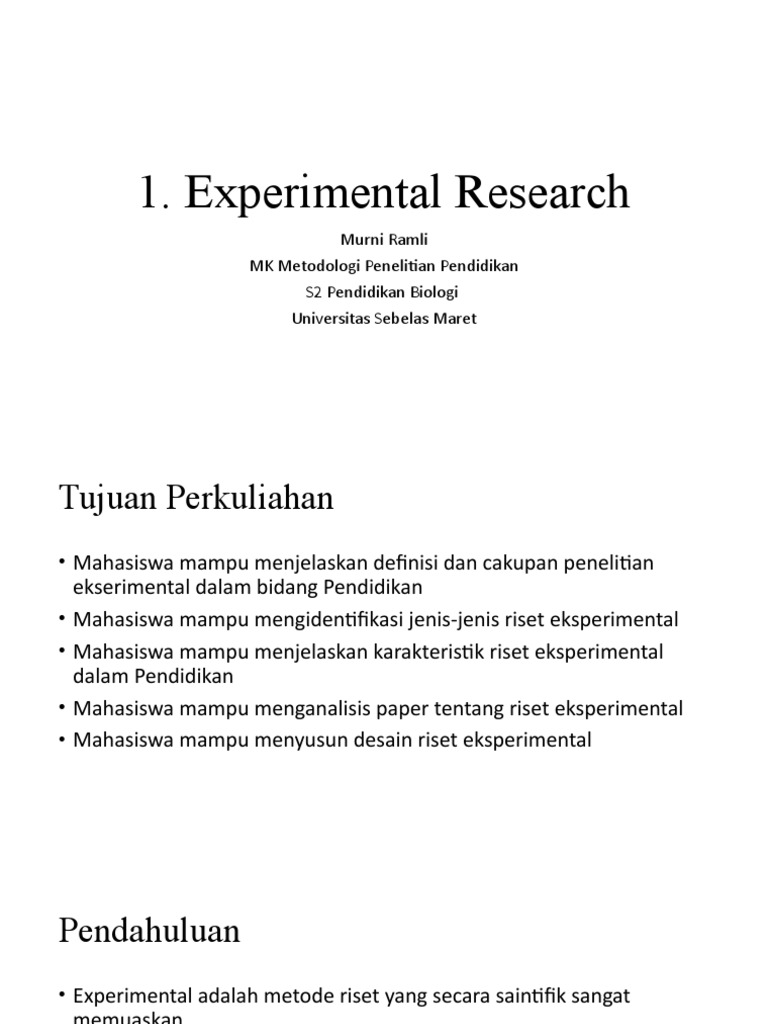Experimental Research Design | PDF