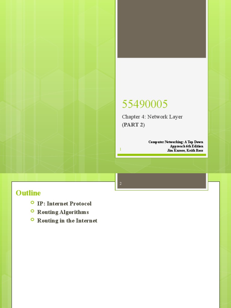 Chapter 4: Network Layer: (PART 2) | PDF | Internet Protocols | Ip Address