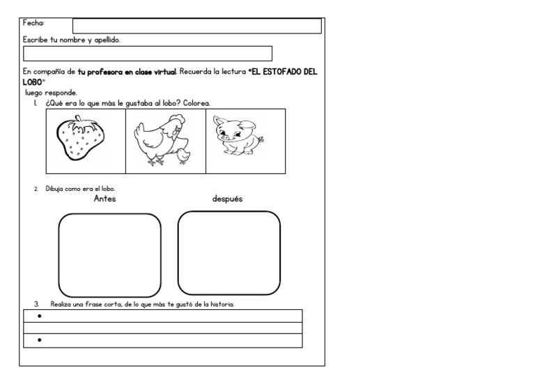 Cuaderno El Estofado Del Lobo. | PDF