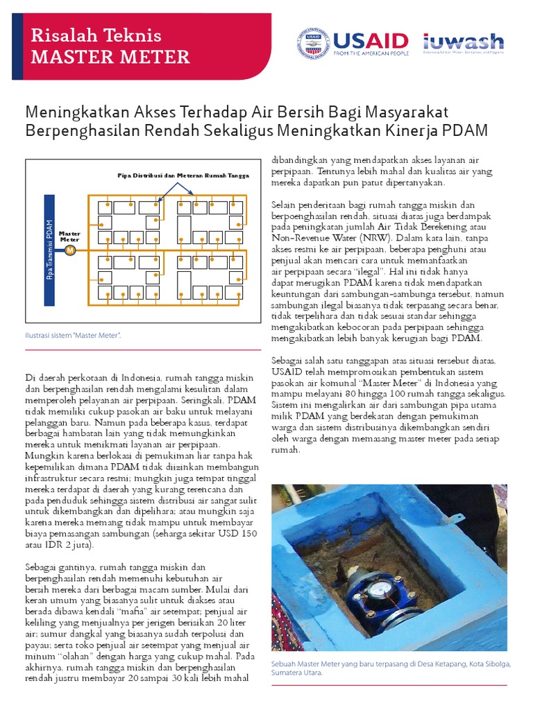 Solusi Master Meter untuk Akses Air Bersih | PDF