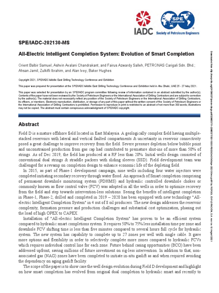 All-Electric Intelligent Completion System Evolution of Smart ...