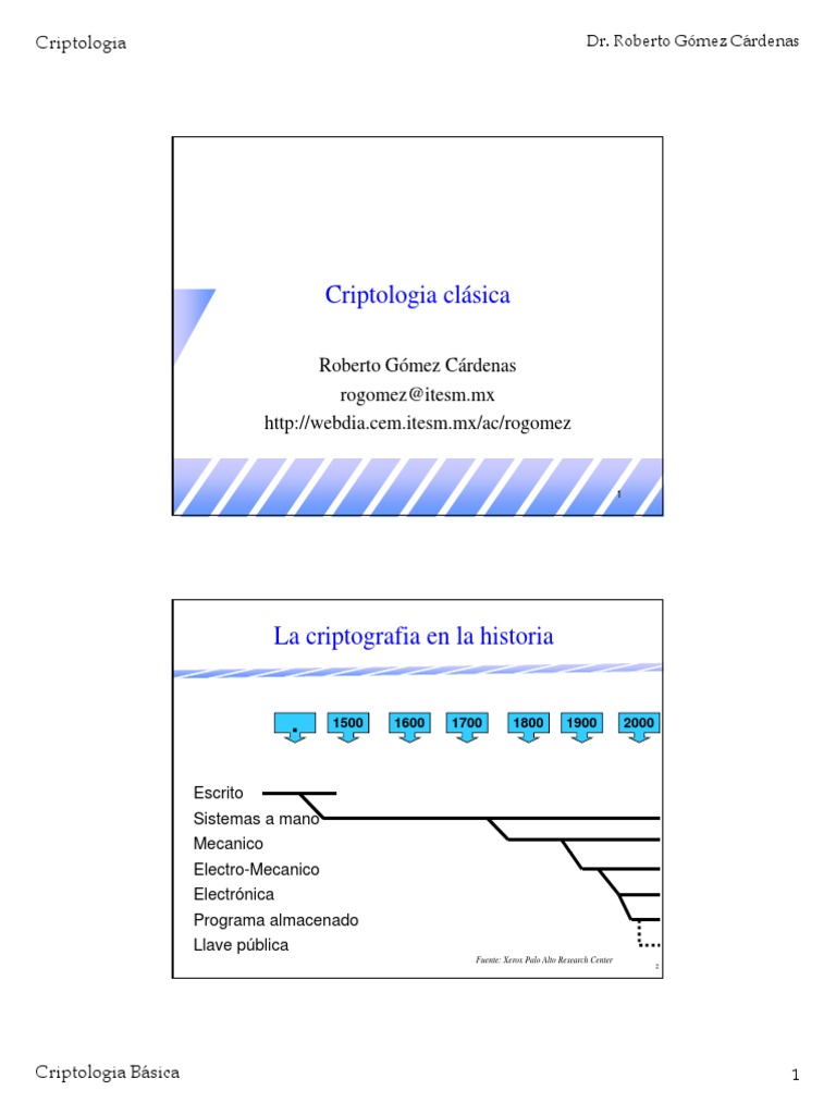 Cripto Clasica | PDF | Criptografía | Comunicación segura
