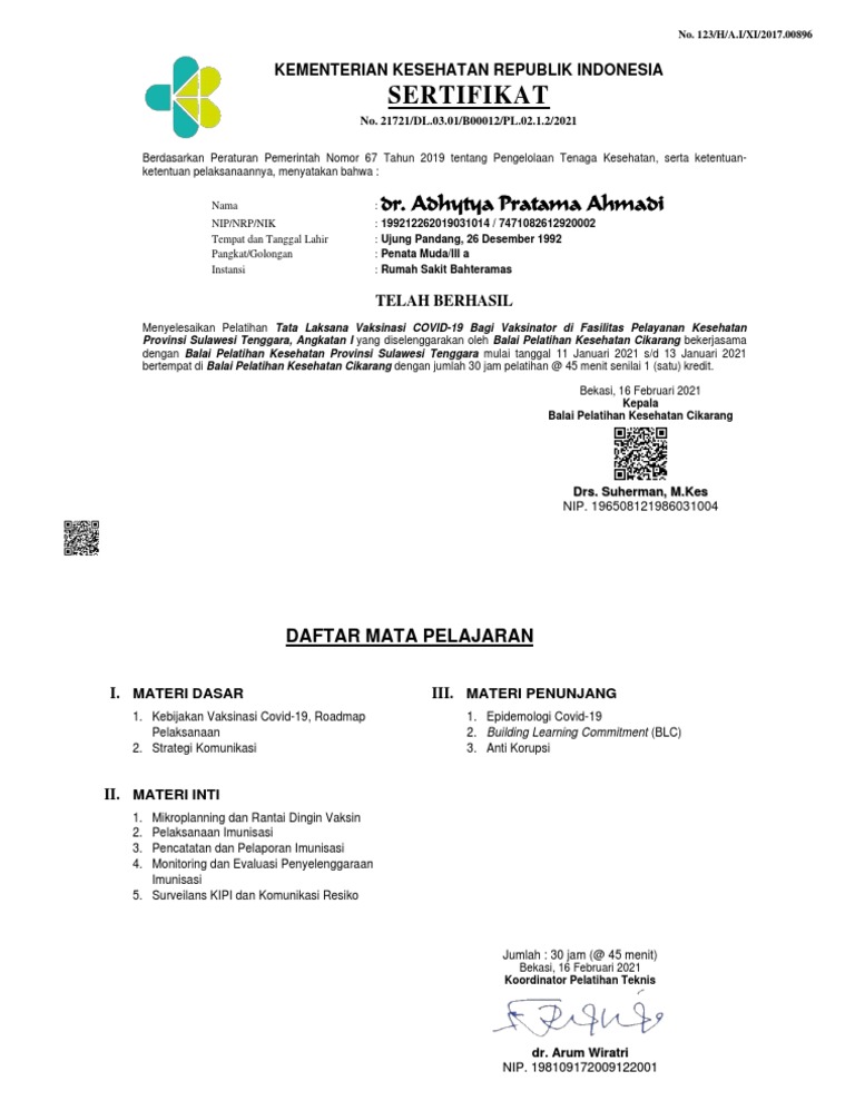 Adhytya Pratama Ahmadi - Sign | PDF