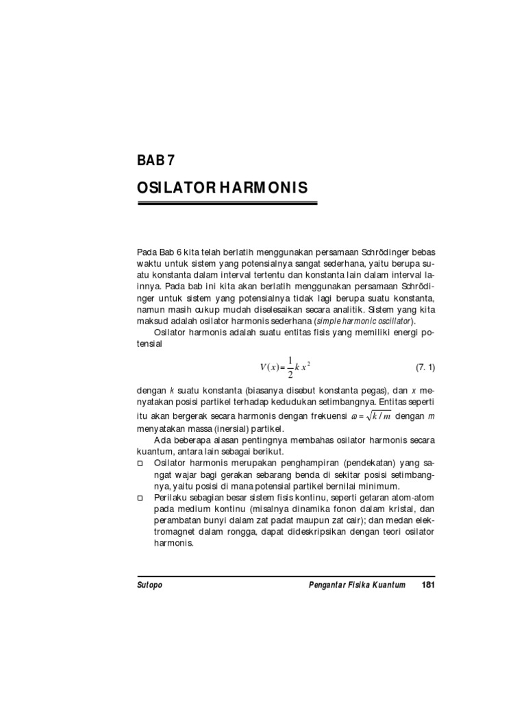 Pengantar-Fisika-Kuantum-Sutopo - Bab 7 | PDF