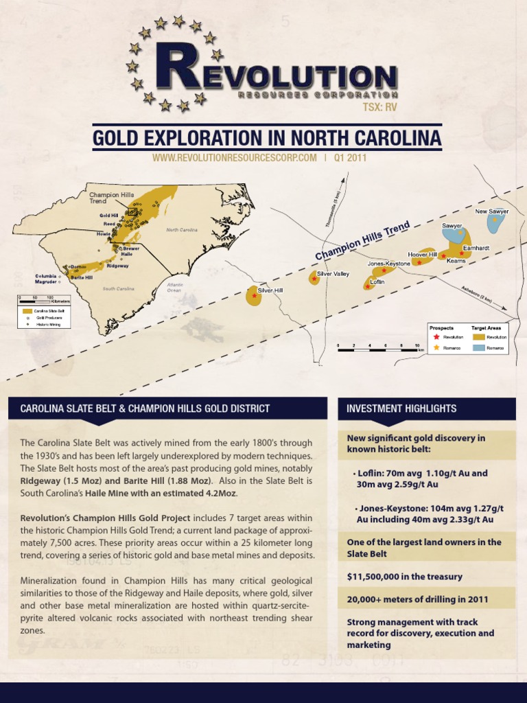 Revolution Resources Investor Factsheet | PDF | Gold | Mining
