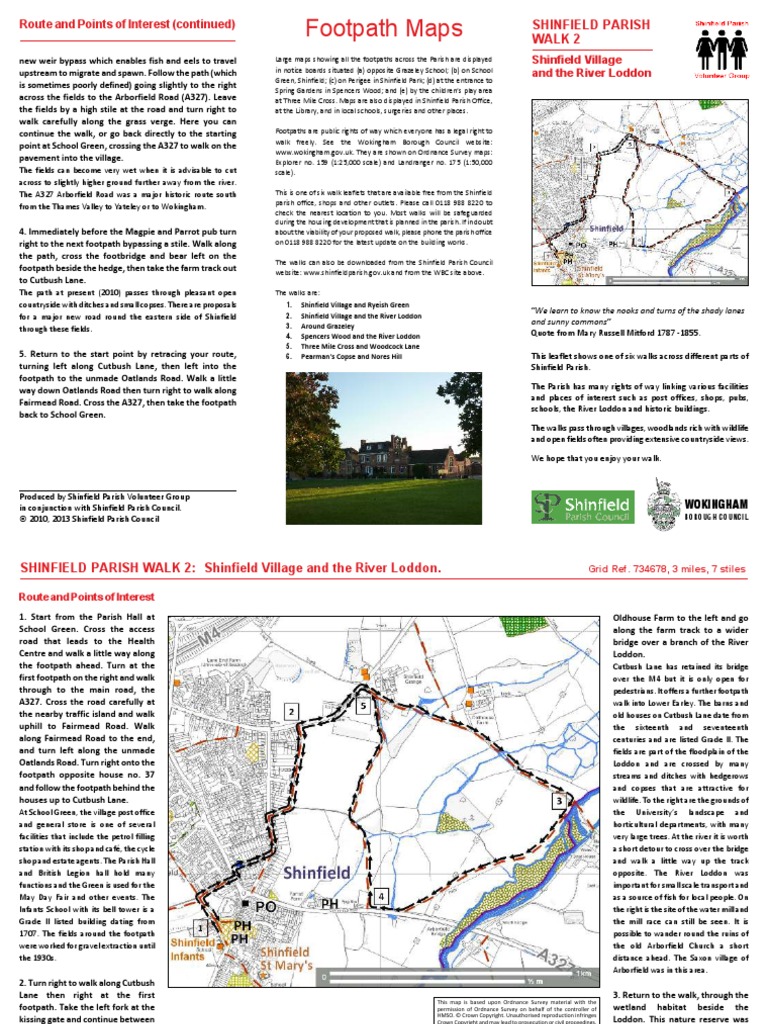 Footpath Maps: Route and Points of Interest (Continued) | PDF