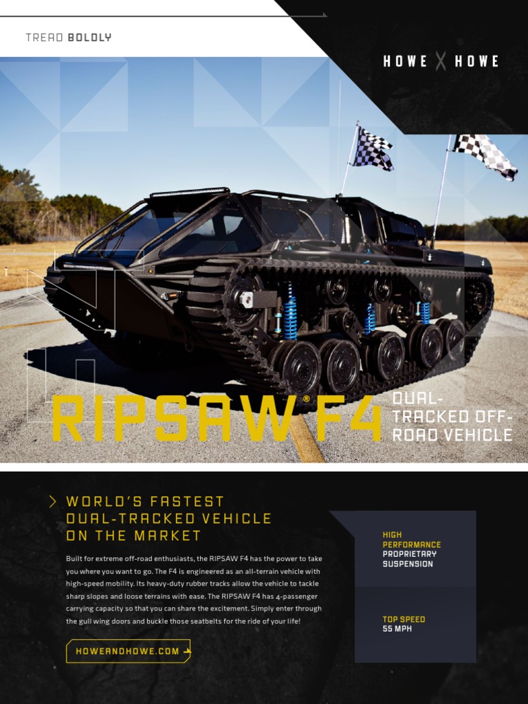 Ripsaw F4: Dual-Tracked Off - Road Vehicle | PDF | Vehicles | Seat Belt