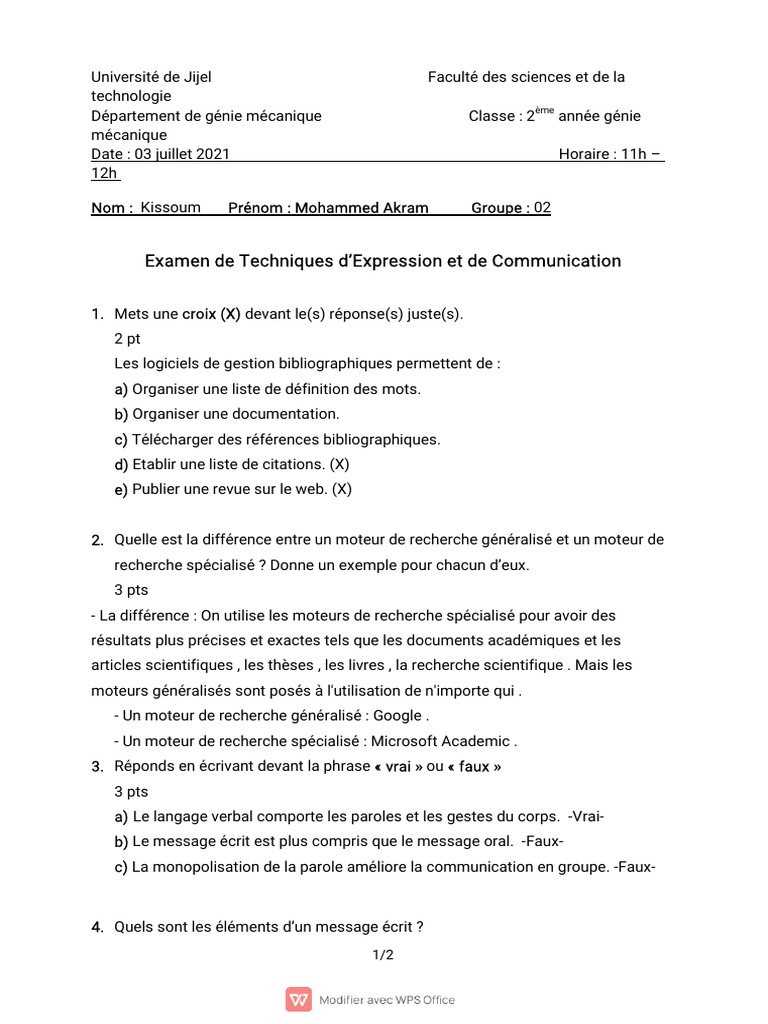 Examen TEC 2021 | PDF