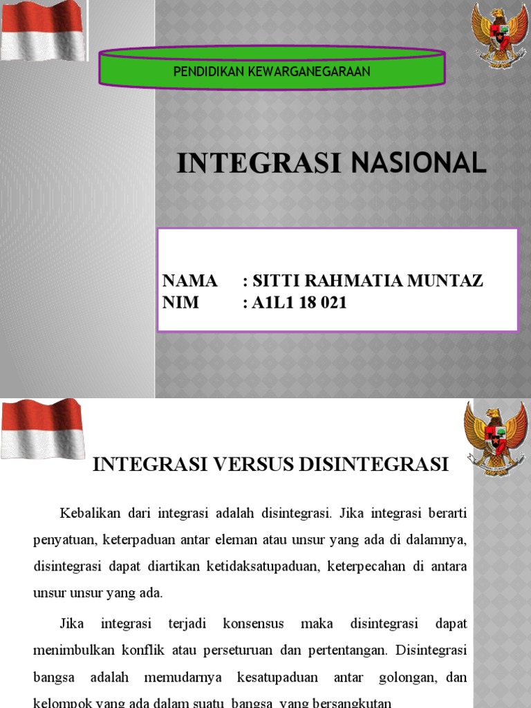 Integrasi dan Disintegrasi Bangsa | PDF
